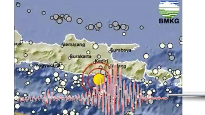 Gempa M 4.9 Guncang Blitar Jawa Timur, Cek Pusat Gempa Terkini 2 Menit yang Lalu via BMKG ...