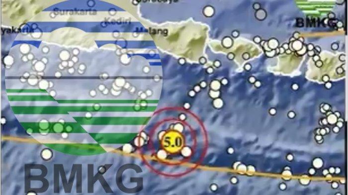Gempa M 5.0 Guncang Jember Jawa Timur, Kedalaman 10 KM, Cek Pusat Gempa Terkini 2 Menit yang ...