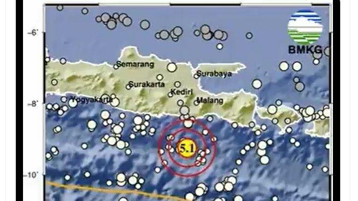 BMKG Gempa Hari Ini Guncang Malang M 5.1, Getaran Terasa di Beberapa Wilayah Jawa Timur ...