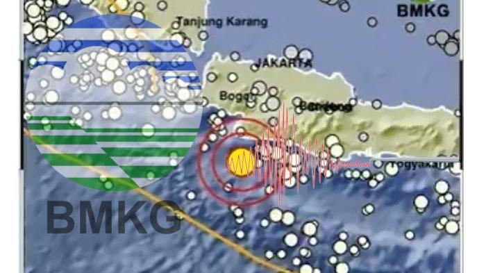 Gempa Guncang Sukabumi Jawa Barat Kedalaman 10 Km, BMKG Catat Titik Koordinat di Laut Selatan ...