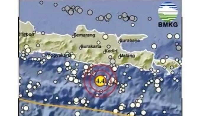 Gempa M 4.4 Guncang Trenggalek Jawa Timur, Sabtu 8 Juli 2023, Cek Titik Koordinatnya ...
