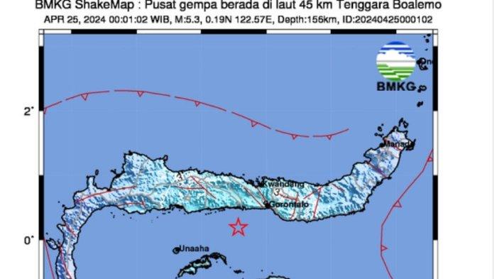 BMKG: Hari Ini Gempa M 5.3 Guncang Boalemo Gorontalo, Tidak Berpotensi Tsunami, Cek Pusat Gempa ...