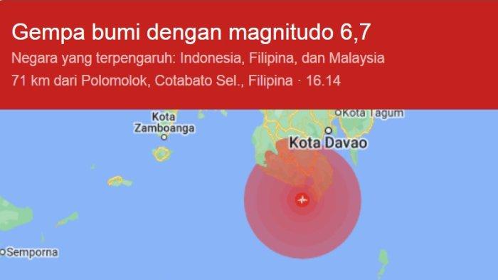 BMKG: Gempa Bumi Magnitudo 6.9 Guncang Kepulauan Sangihe, Terasa hingga Filipina, Simak ...