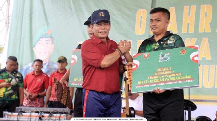 Motor Hadiah Olahraga Bersama HUT Ke-65 Kodam VI Mulawarman, Gubernur Kaltara Serahkan ke Korem ...