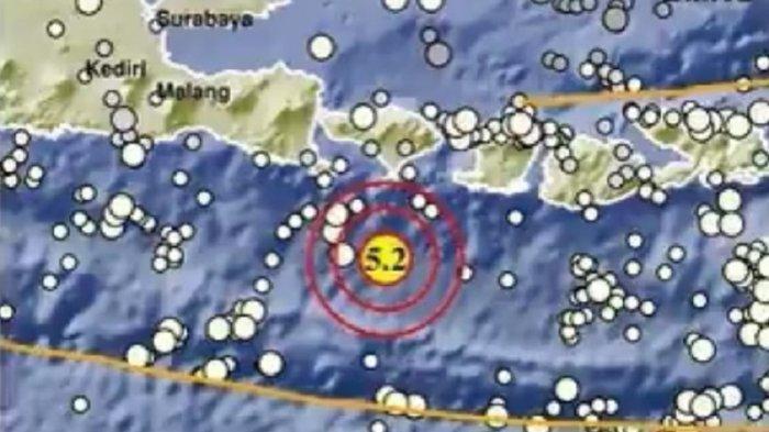 Info Gempa Terkini di Indonesia, Gempa Bumi Magnitudo 5.2 Guncang Kuta Bali, Tak Berpotensi ...