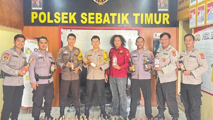 Polsek Sebatik Timur Amankan 180 Botol Miras Jelang Malam Tahun Baru ...