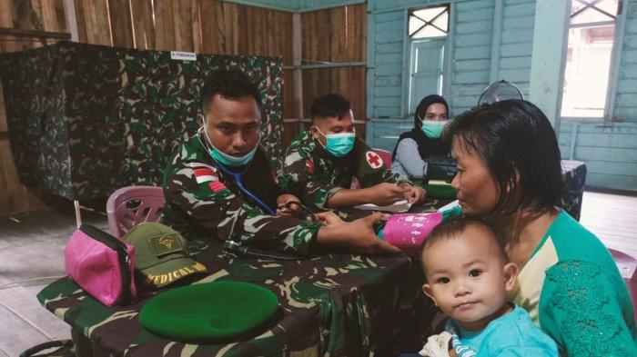 Akses Layanan Kesehatan di Perbatasan Sulit, Satgas Pamtas RI-Malaysia Bantu Beri Pelayanaan ...