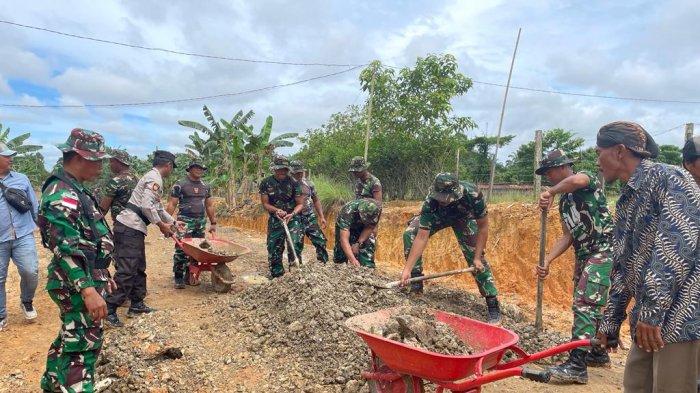 Jalan yang Hubungkan 4 Desa di Sebuku Nunukan Dibangun TNI Bersama ...