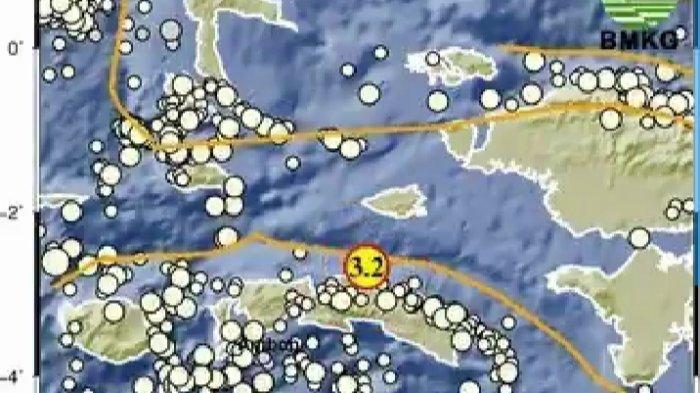 Gempa Terkini Magnitudo 3,2 SR, Senin 25 September 2023 Malam, Guncang Seram Bagian Timur Maluku ...