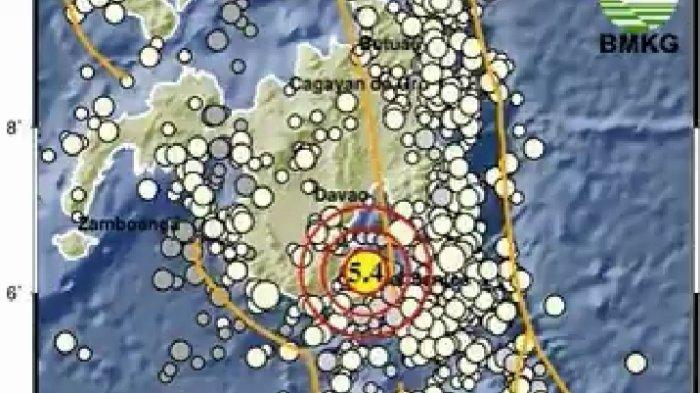 Info Resmi BMKG, Melonguane Sulut Baru Saja Diguncang Gempa 5,4 SR Pagi Ini, Kamis 28 Desember ...
