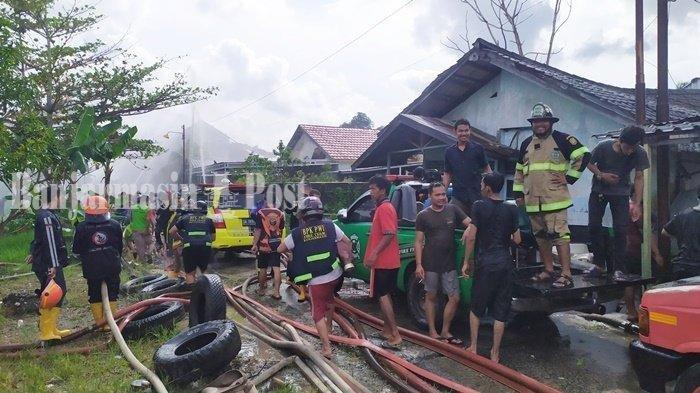 Kebakaran di Kalsel, Rumah di Kompleks Sari Mekar Terbakar, Kerugian Capai Ratusan Juta ...