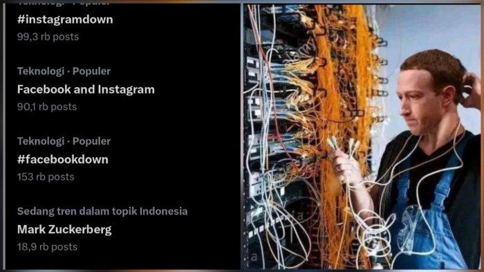 Meme Kocak Mark Zuckerberg Ramai di X Efek Threads, Instagram dan Facebook Down, WhatsApp Aman ...