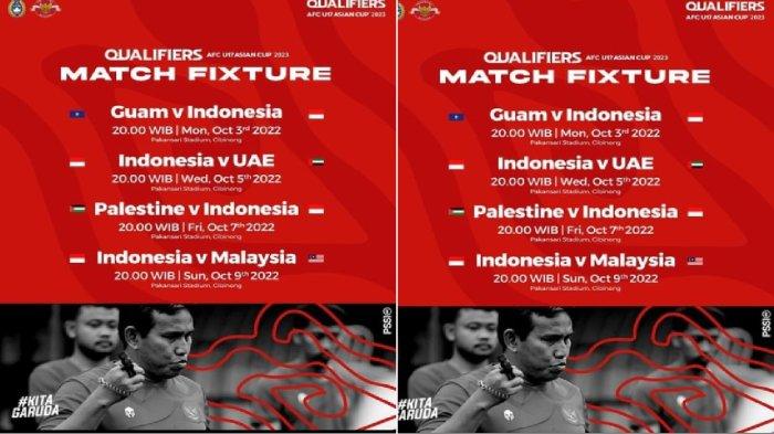 Klasemen Jadwal Timnas U17 Indonesia vs UEA di Piala Asia U17 Live Indosiar, Bima Sakti Target ...
