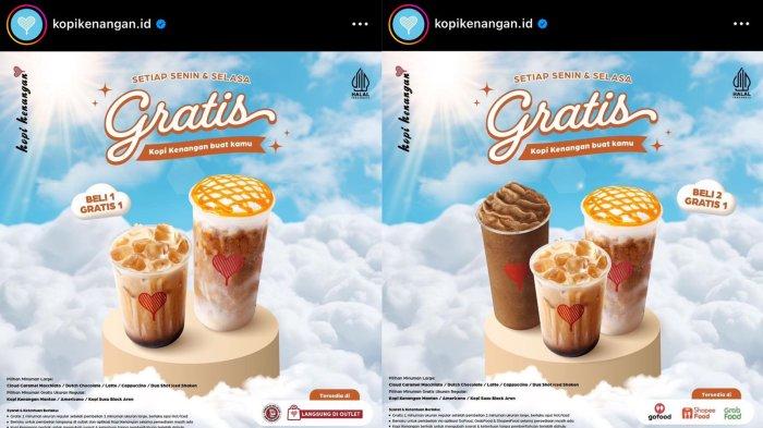 Promo Kopi Kenangan Setiap Hari Senin dan Selasa, Dapatkan Beli 1 Ukuran Large Gratis 1 Reguler ...
