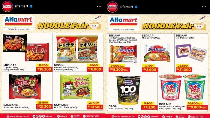 Cek Promo Mie Instan di Alfamart Berlaku Hingga Besok, Ada Samyang Rp 19.500 dan Sedaap Rp 2.900 ...