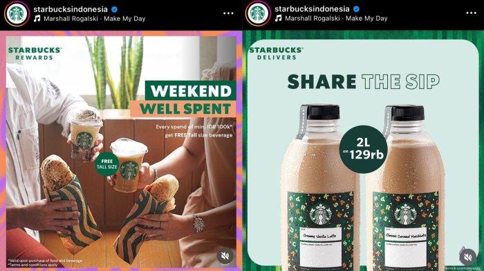 Promo Weekend Starbuck Hari Ini, Belanja Rp 100 Ribu Dapatkan Gratis 1 ...