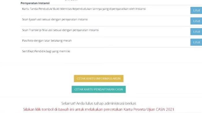 Cara Cetak Kartu Ujian CPNS dan PPPK 2023, Kunjungi Laman SSCASN Hingga Klik Tombol Cetak Kartu ...