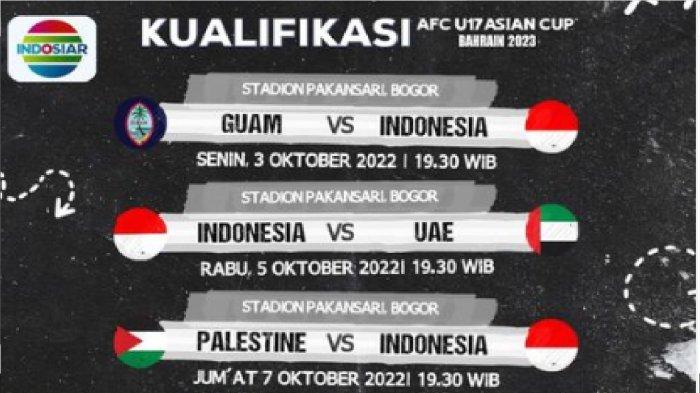 Klasemen dan Jadwal Timnas Indonesia U17 vs UAE di Piala Asia Live Indosiar, Target Bima Sakti ...