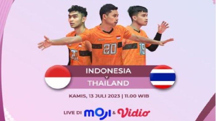 LINK Moji TV Timnas Voli Indonesia vs Thailand Live Streaming AVC Challenge Cup 2023 ...