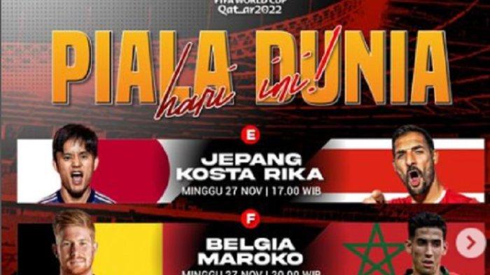 LINK Live Streaming SCTV Jepang vs Kosta Rika di Piala Dunia Hari ini Kickoff 17.00 WIB ...