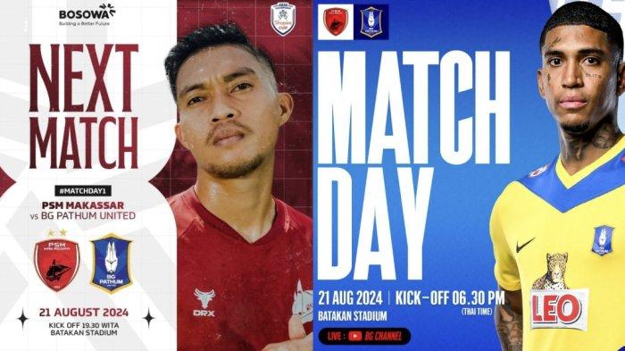 Live Score PSM Makassar vs BG Pathum United Streaming Vision+ Shopee ...