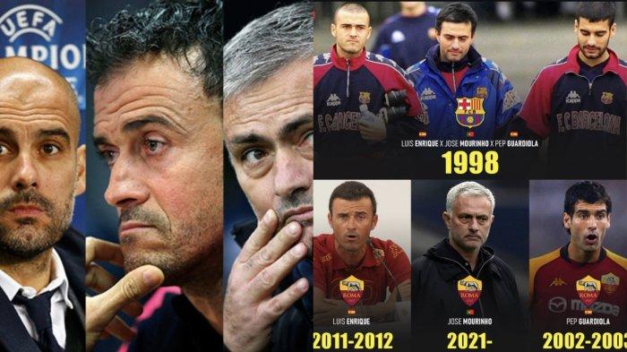VIRAL AS Roma Momen Luis Enrique, Jose Mourinho dan Pep Guardiola ...