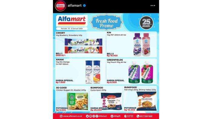 Promo Fresh Food Alfamart Berlaku Sampai 31 Januari 2024, Ada Harga Spesial Amani Yoghurt Rp 7. ...