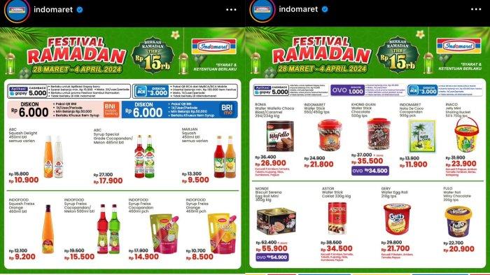 Promo Indomaret Festival Ramadhan Hari Ini, Diskon Indofood Sirup Rp 8. ...