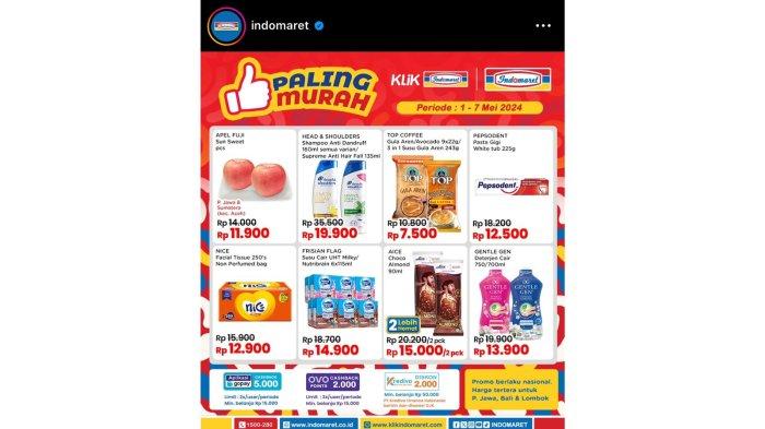 Promo Indomaret Paling Murah 1-7 Mei 2024, Diskon Shampoo Rp 19.900 dan ...