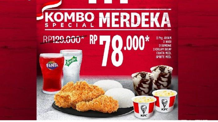 Promo KFC 12 Agustus 2023, Paket Murah Berdua Kombo Merdeka Rp 78 Ribu ...
