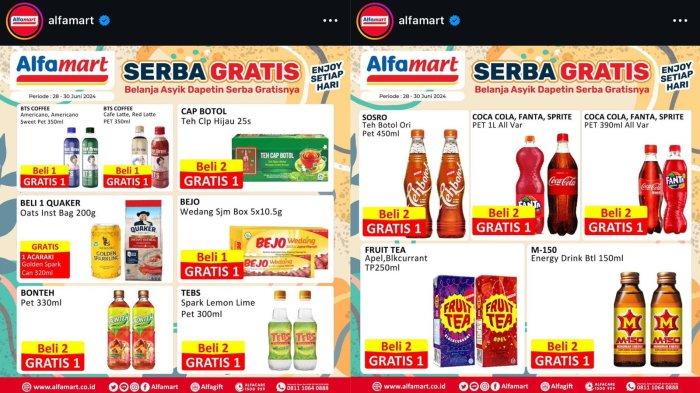 Promo Serba Gratis Alfamart 28 - 30 Juni 2024, Dapatkan Sosro Teh dan ...