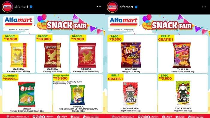 Promo Snack Fair Alfamart Kamis 25 April 2024, Diskon Kacang Garuda ...