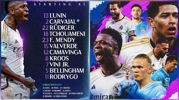 Line Up dan Hasil Real Madrid vs Man City Liga Champions di Live Score, SCTV dan Link Streaming ...