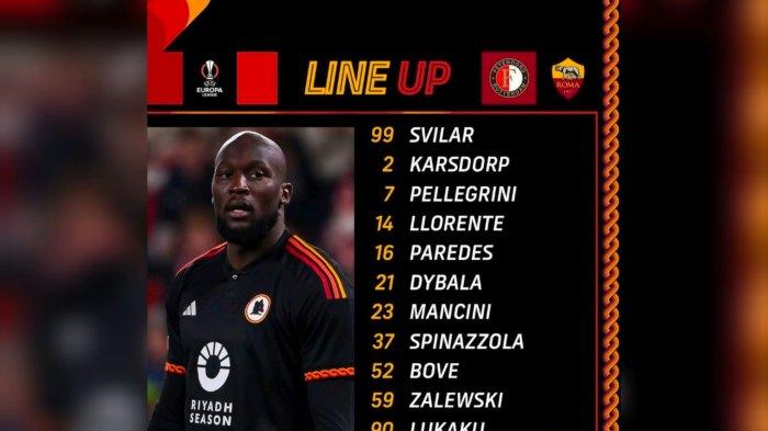 Live Skor Feyenoord vs AS Roma di Liga Europa Gratis SCTV dan Streaming, Lukaku Starting XI ...