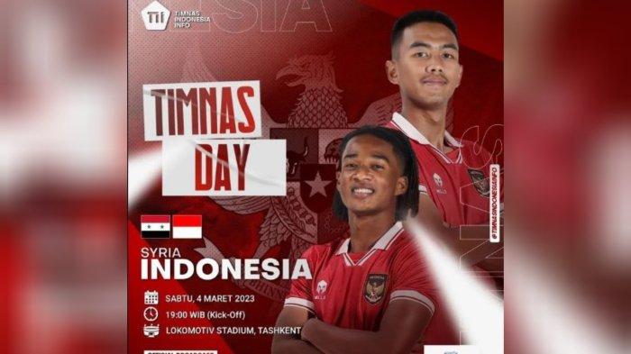 LINK Gratis TV Online RCTI Timnas U20 Indonesia vs Suriah Live Streaming Hari ini Pukul 19.00 ...