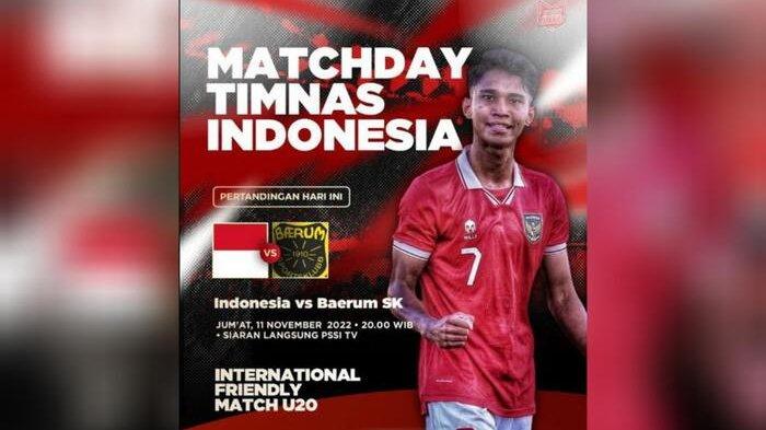 LINK Gratis Streaming Timnas U20 Indonesia vs Baerum SK di PSSI TV tak ...