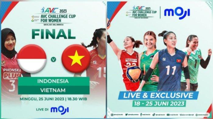 Live Skor Hasil Voli Putri Indonesia vs Vietnam Final AVC Gratis Moji TV dan Streaming Sekarang ...