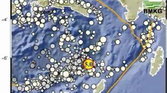 GEMPA Terkini Baru Saja Getarkan Tanimbar Maluku Senin 22 April 2024, Info BMKG Magnitudo 5,0 SR ...