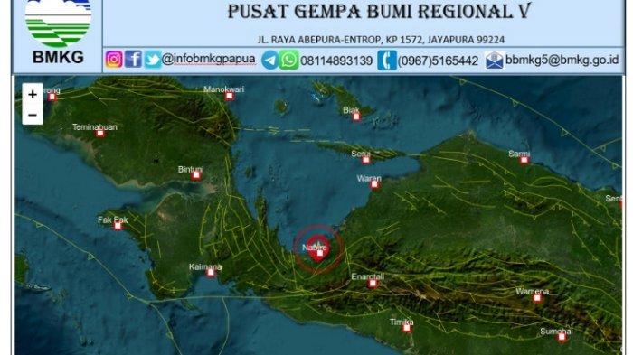 Info BMKG Gempa Terkini Magnitudo 4,6 SR Baru Saja Getarkan Nabire Papua Tengah, Kamis 16 Mei ...