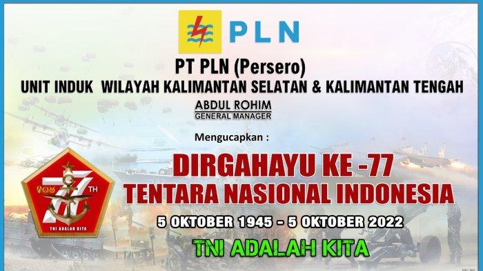 PT PLN Unit Induk Wilayah Kalsel dan Kalteng Mengucapkan Selamat HUT Ke ...