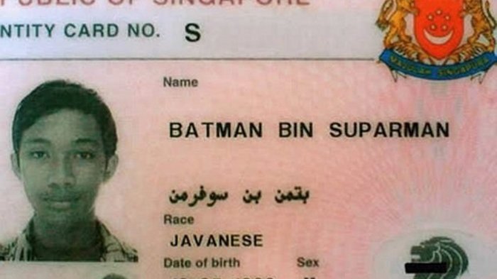 Batman bin Suparman dari Suku Jawa, Ini Nama-nama Unik di Dunia ...