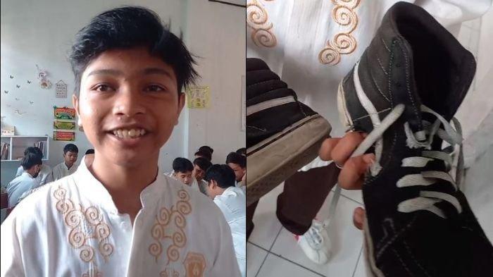 VIRAL, Kasihan Lihat Sepatu Teman Bolong dan Lusuh, Siswa SMPN 3 ...