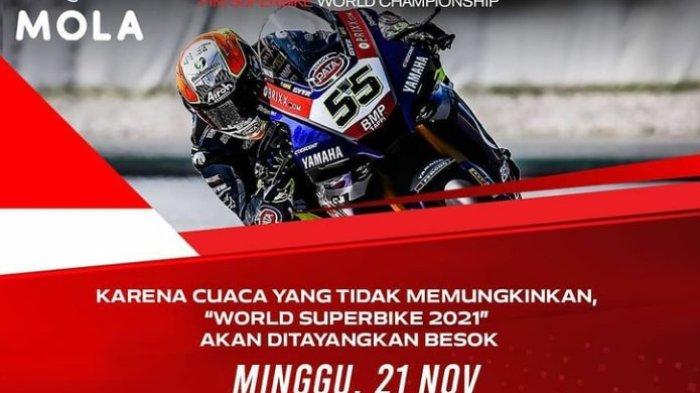 Link Live Streaming World Superbike WSBK Mandalika 2021 Net TV dan Mola TV Hari ini Mulai 09.45 ...