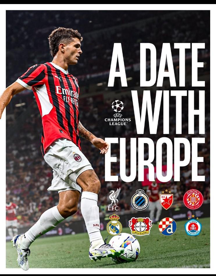 Update AC Milan di Hasil Akhir Drawing Liga Champions, Fonseca cs Jumpa ...
