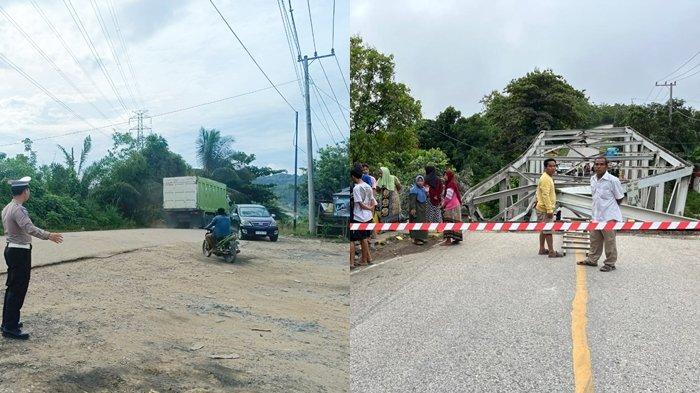 Jembatan Busui Paser Ambruk, Pengendara Dialihkan Gunakan Jalur Hauling ...