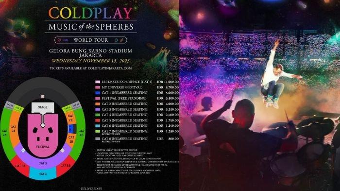 Cara War Tiket Konser Coldplay Public on Sale Jumat 19 Mei 2023 Pukul ...