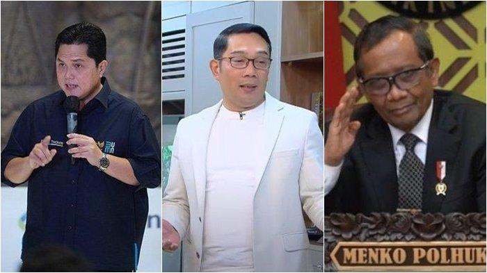 Terbaru! Hasil Survei 5 Sosok Cawapres 2024: Erick Thohir dan Ridwan Kamil Teratas, Mahfud MD ...