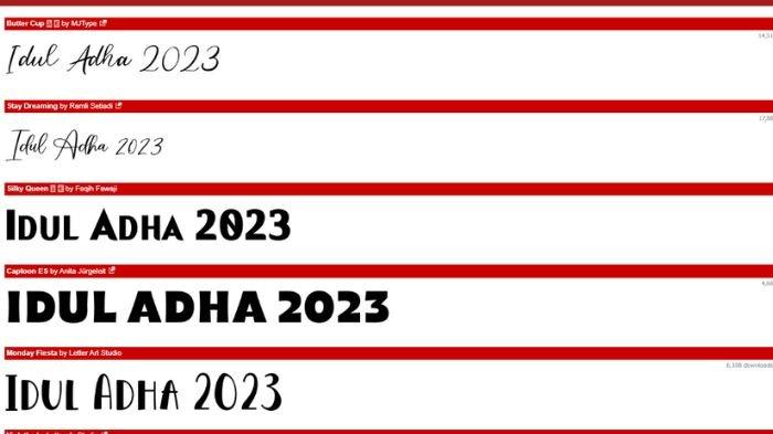 Kumpulan Font Tema Idul Adha 2023, Download Gratis Berbagai Desain ...