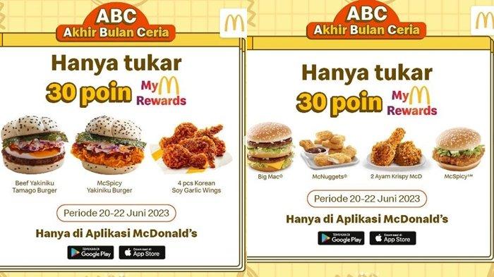 Katalog Promo McD Hari ini 21 Juni 2023, Tukar 30 Poin di MyM Rewards ...