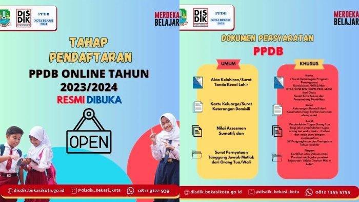 Info PPDB Bekasi 2023 SD - SMP Tahap 1/2, Syarat dan Link Pendaftaran di ppdb bekasi kota go id ...
